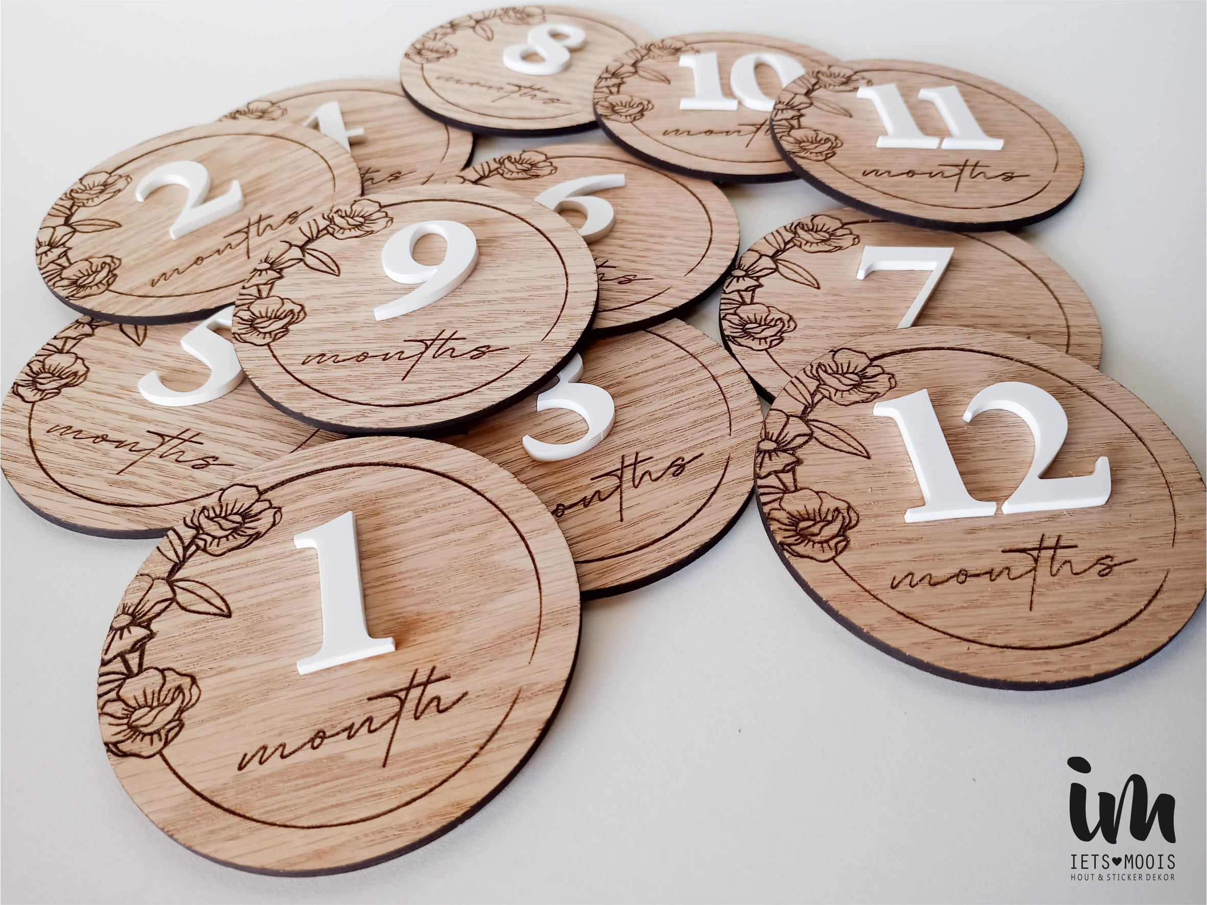 Monthly Milestone - Raised Acrylic Letters 2 – Iets Moois - Hout ...