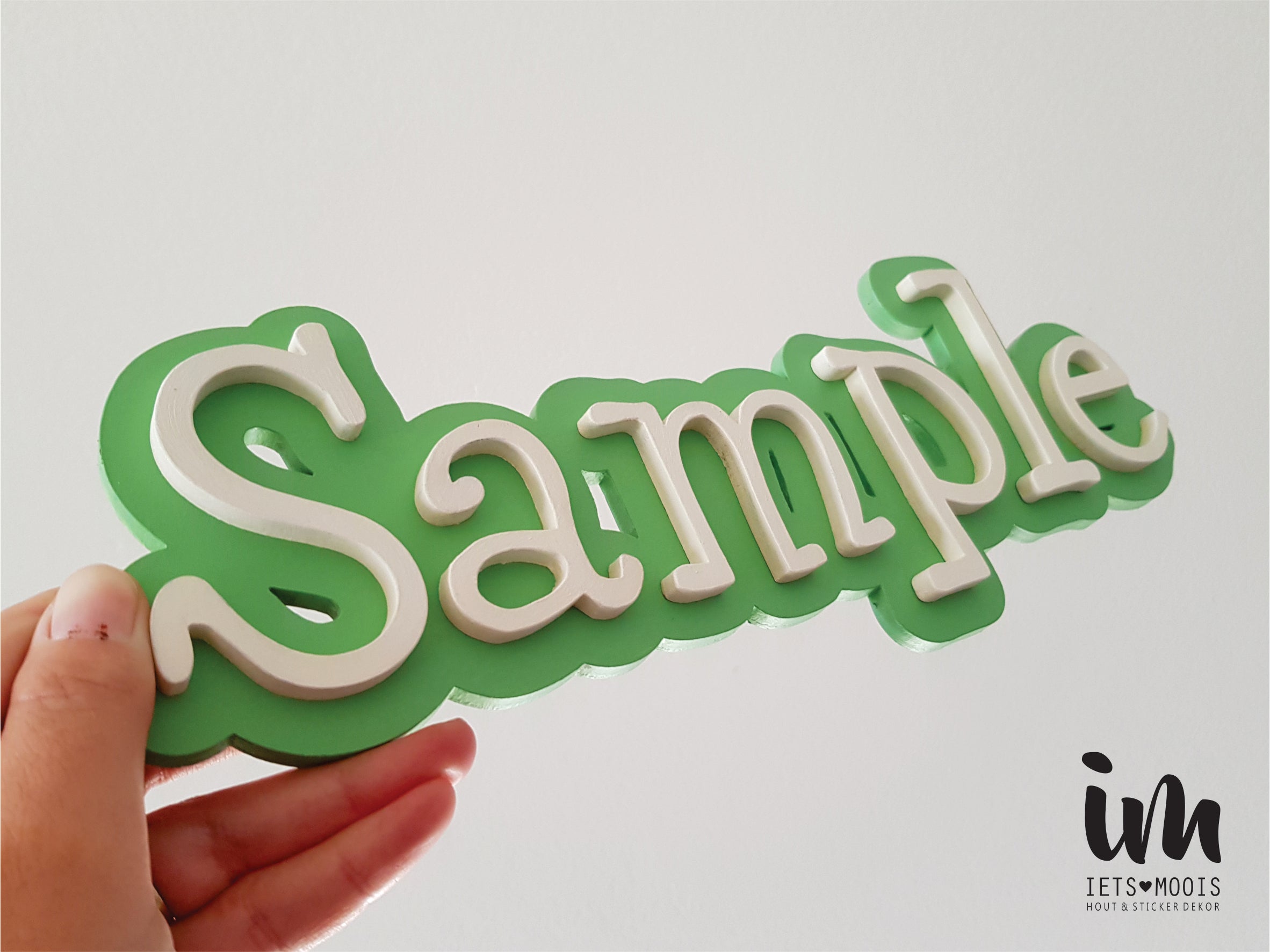 KIDS - Raised Name – Iets Moois - Hout & Sticker Dekor